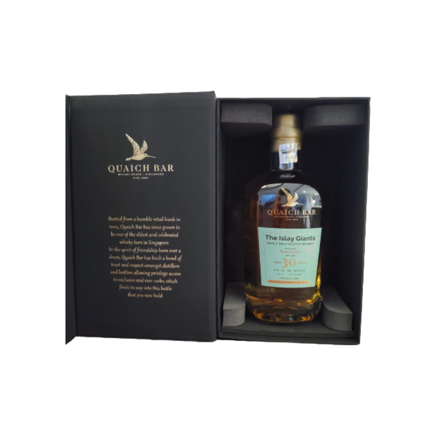 Quaich Bar The Islay Giants – Bowmore 30 Years Old – Pristine Whiskeys
